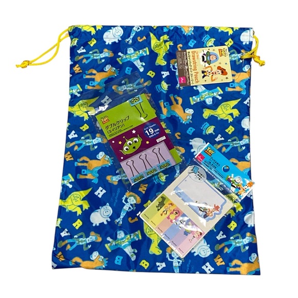 Disney | Office | Disney Pixar Toy Story Bundle Drawstring Pouch Sticky ...